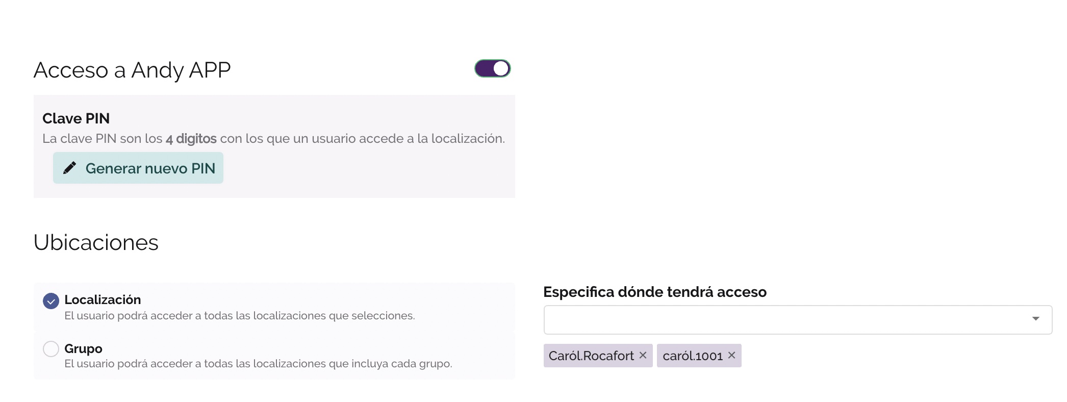 Resending a user's PIN