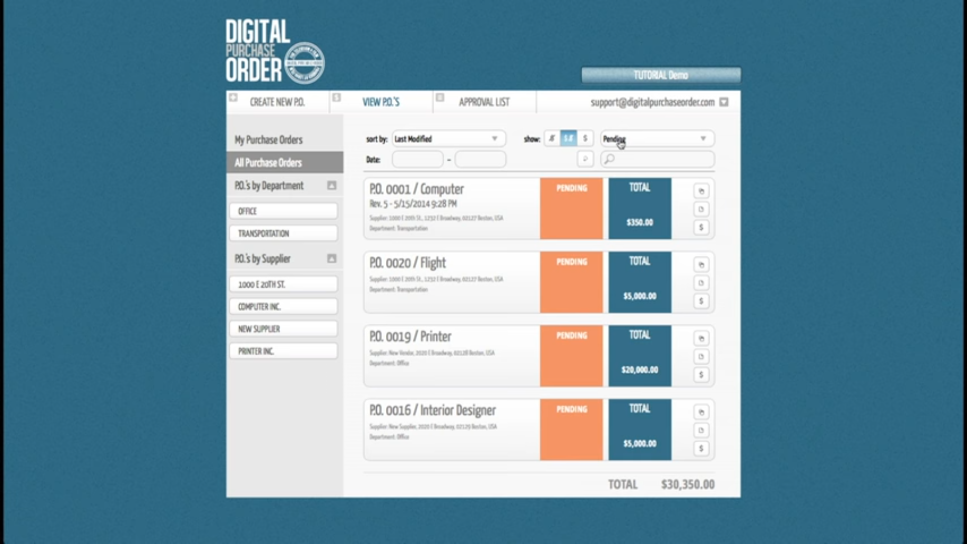 How to view a Purchase Order