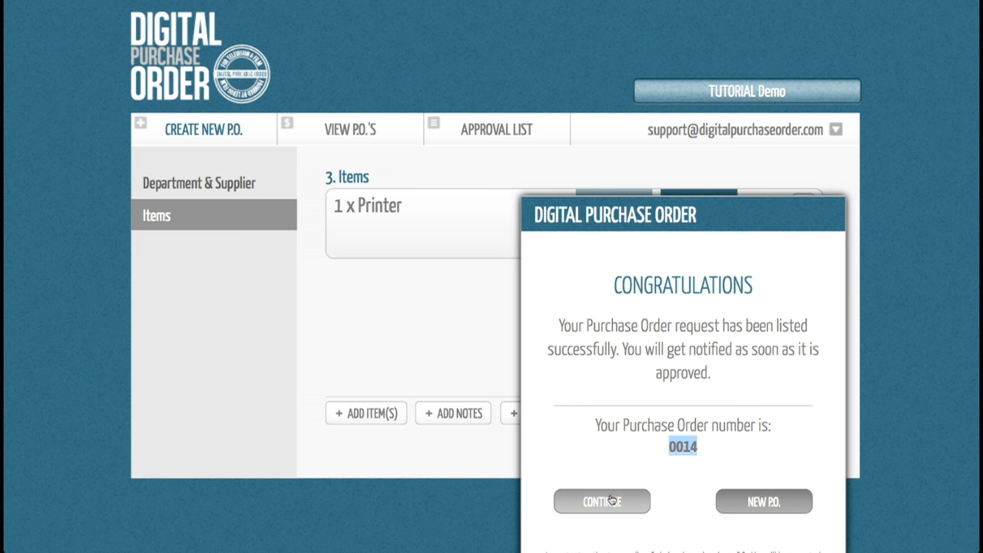 How to create a Purchase Order