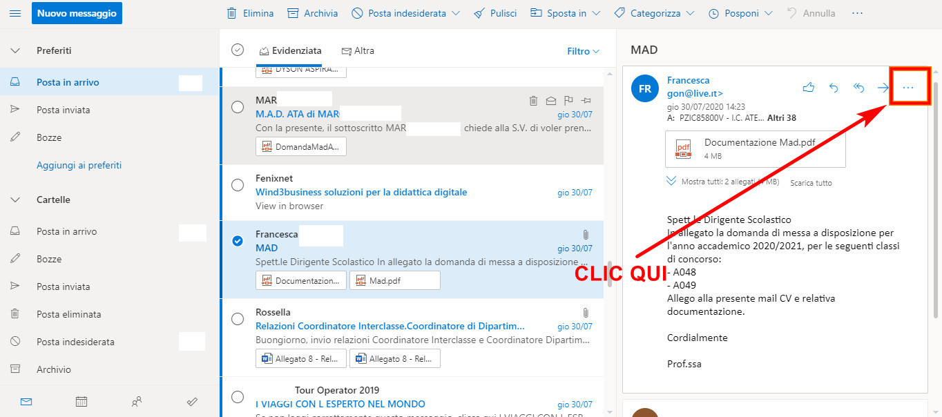 Come impostare il mittente attendibile nella nuova casella ...
