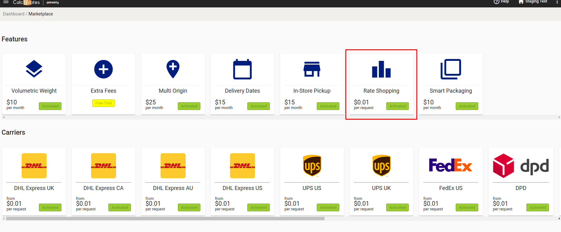 How Rate Shopping feature works | Calcurates for Magento