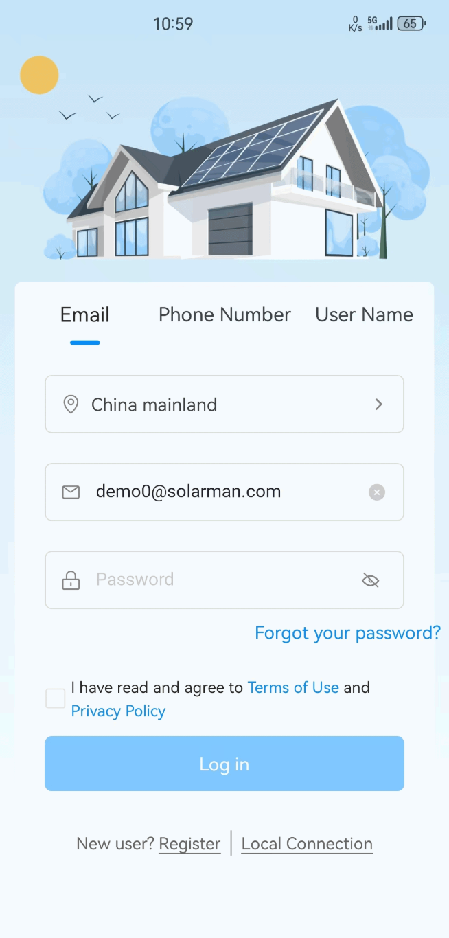 Registration & Login【SOLARMAN Smart APP】