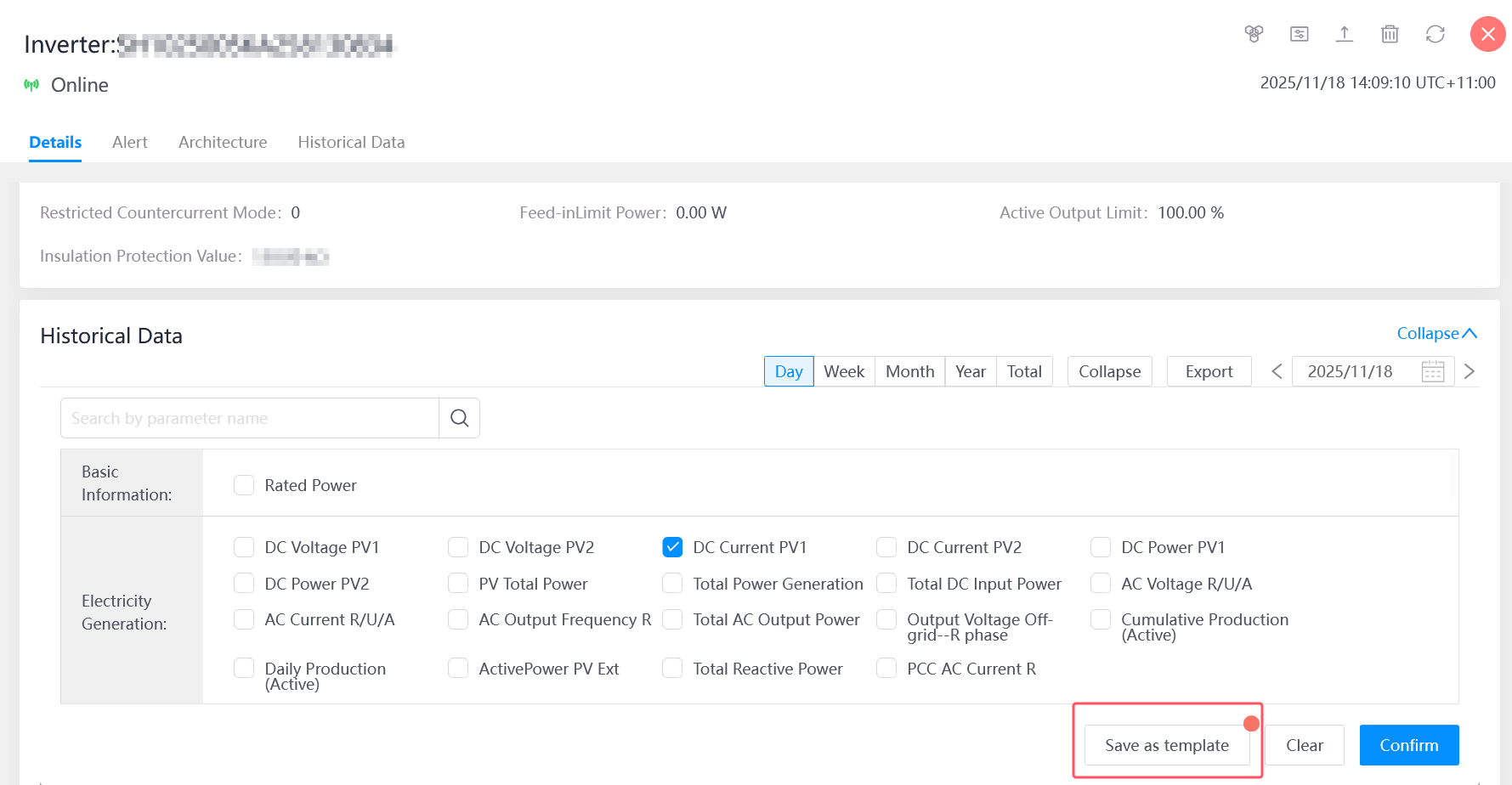 How to Create a Custom Template for Inverters【SOLARMAN Business Web】