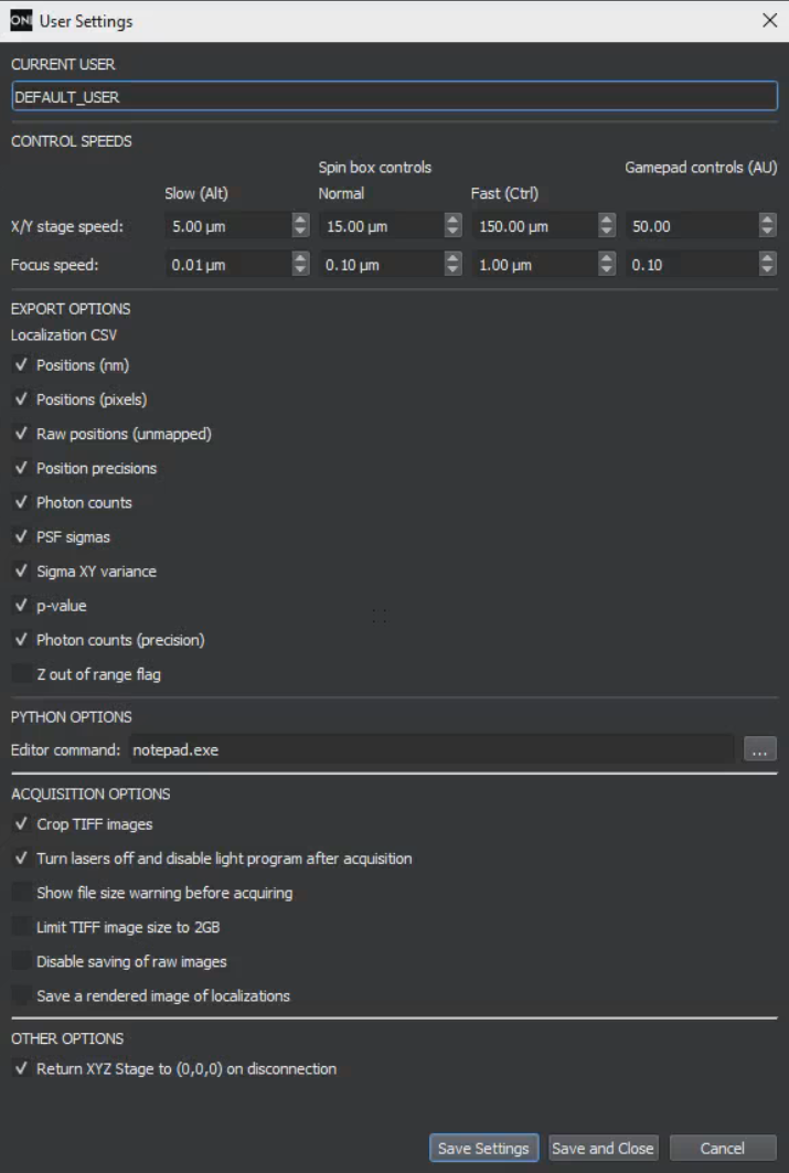 Current User : set the user name for the current user. Each user has a ...