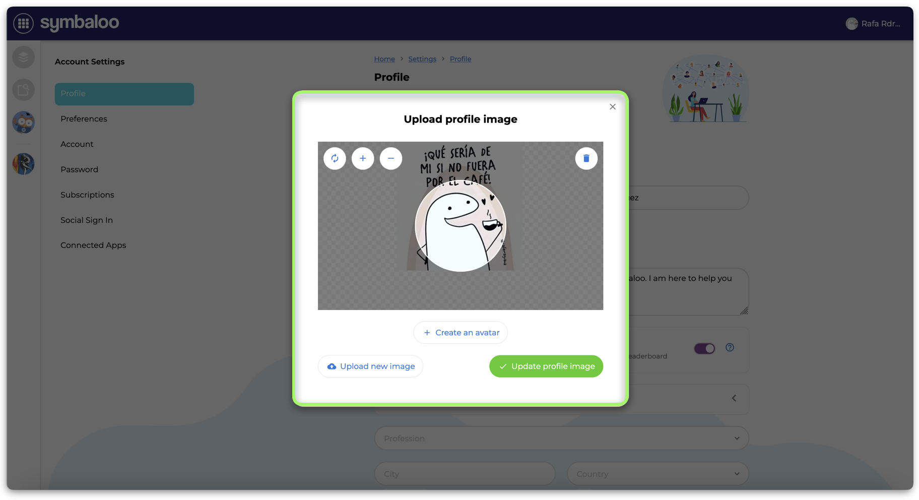 How to change your profile photo